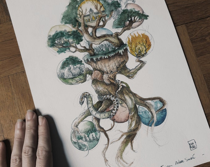 Original Minimaki Pencil Drawing - Etsy