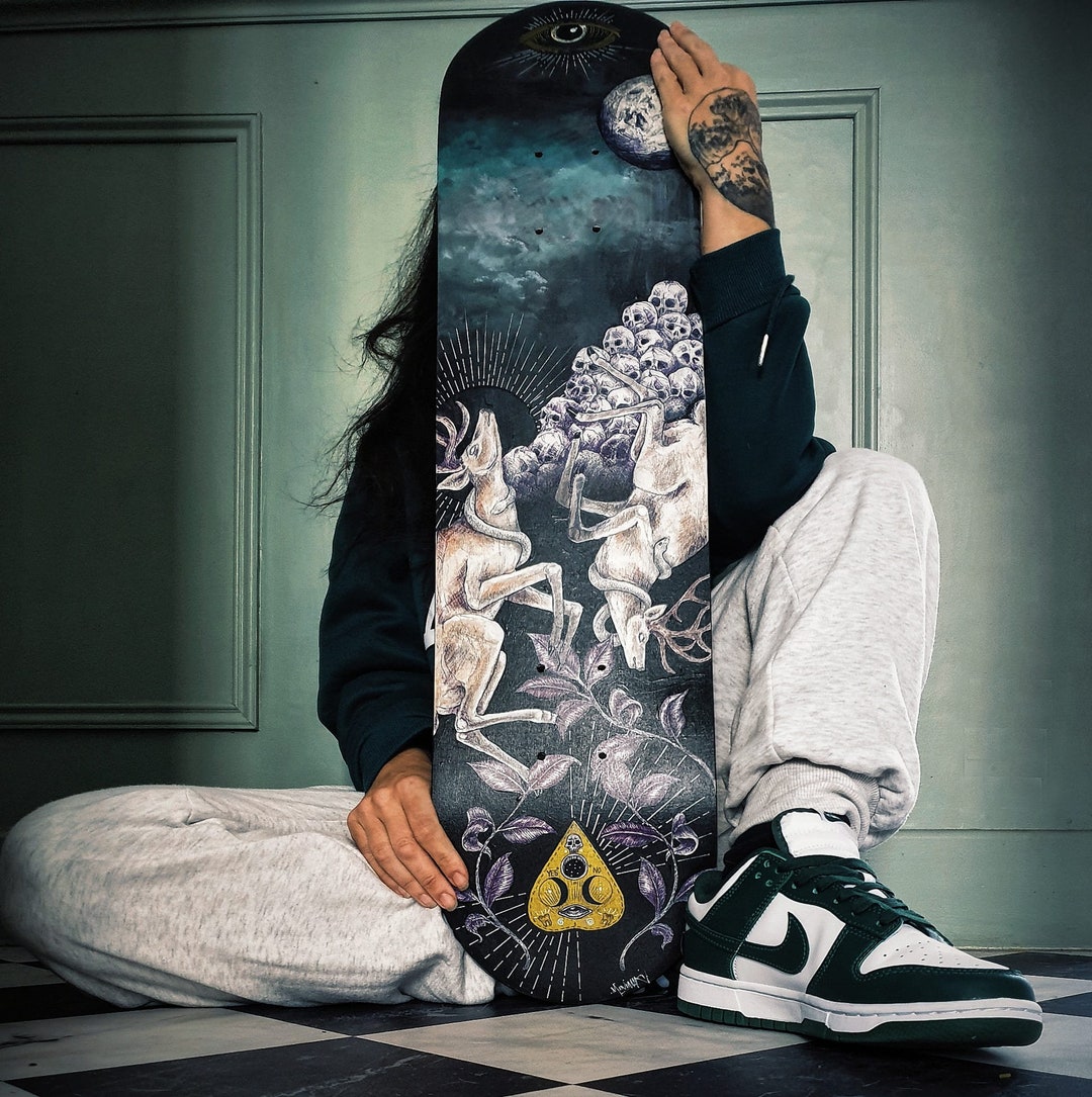 Original Hand-painted Board, Skateboard Decoration Custom Art Minimaki ...