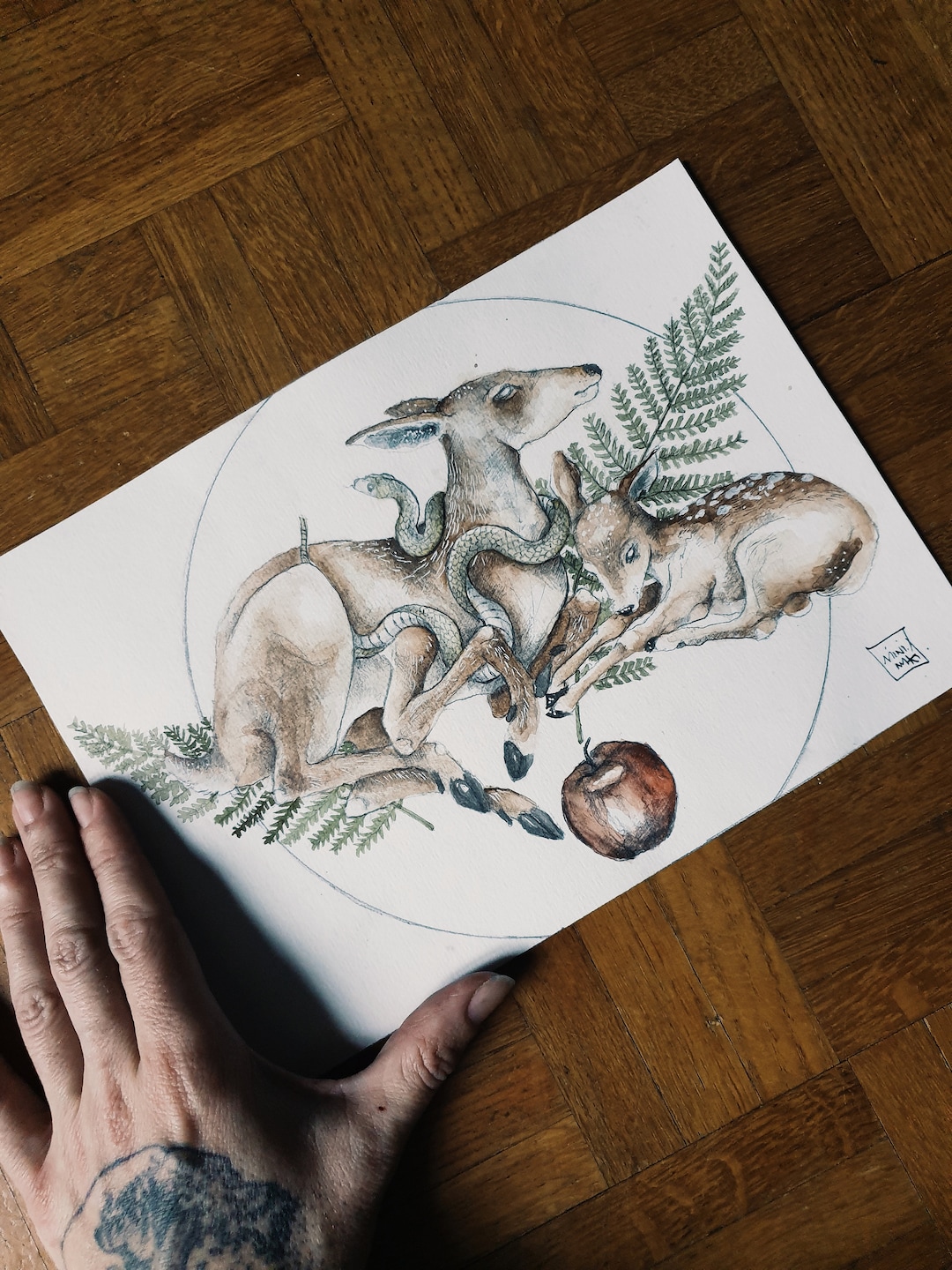 Original Minimaki Pencil Drawing - Etsy