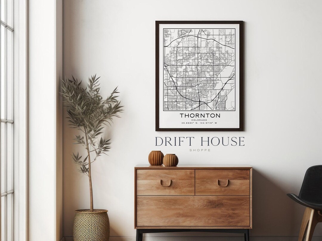 Thornton Map Print, Thornton Wall Art, Map of Thornton, Home Town Map ...