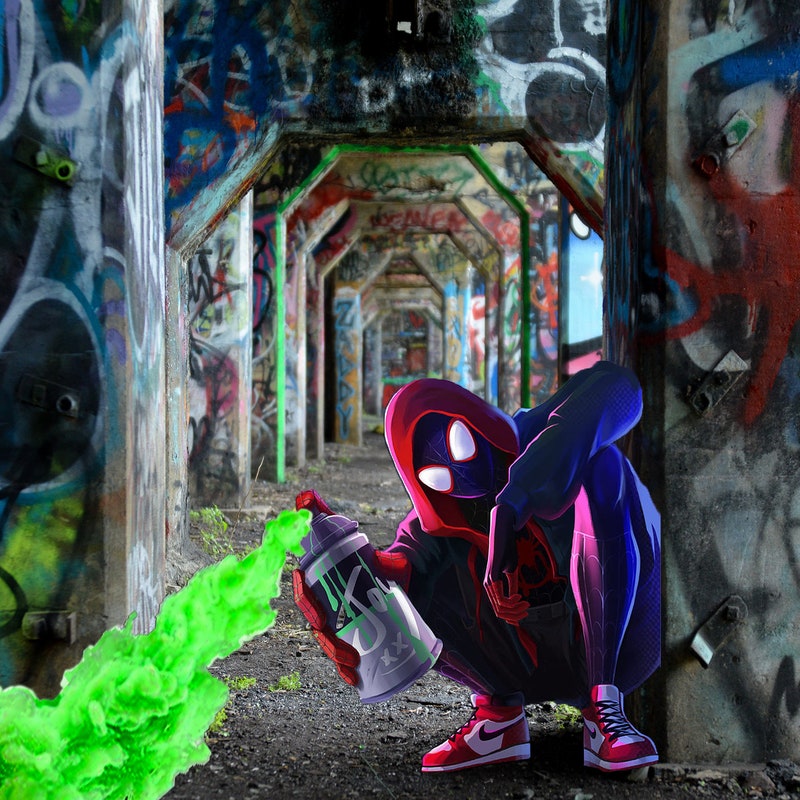 Miles Morales Graffiti - Etsy