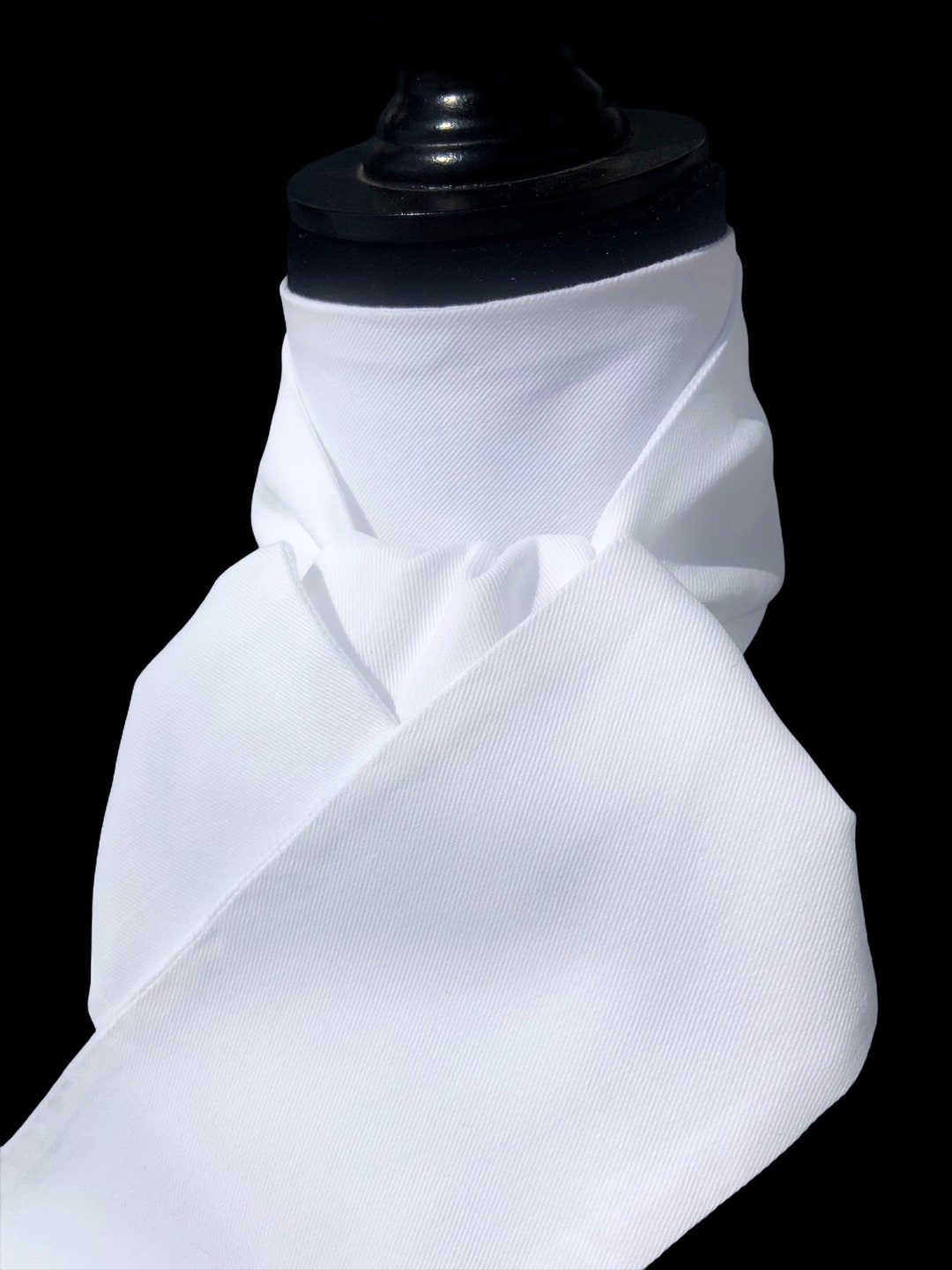 White Equestrian Stock Tie - Etsy