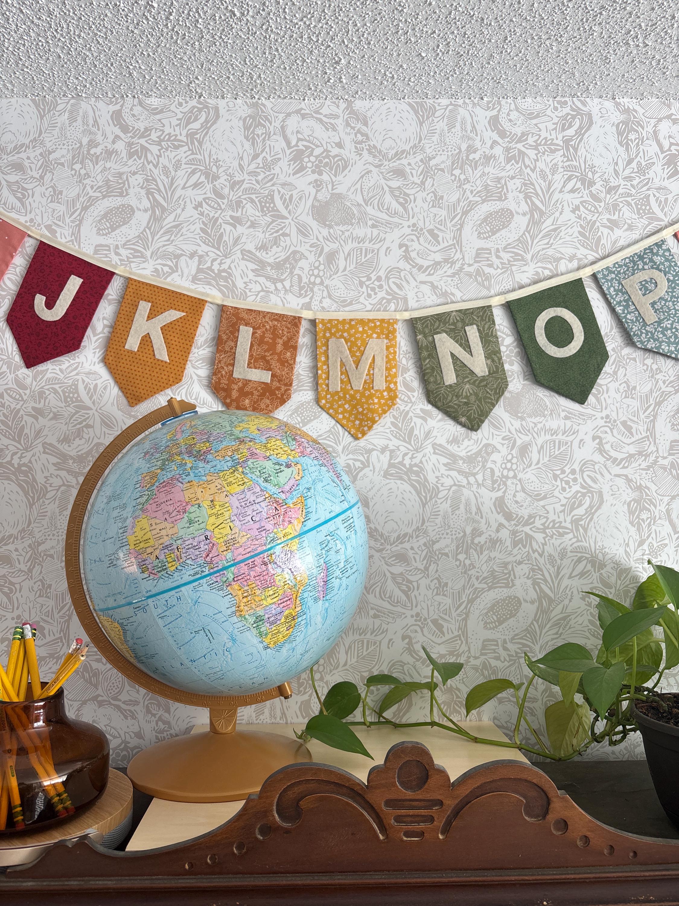 Alphabet Flag Banner: Homeschool Classroom Decor, School Room Garland ...