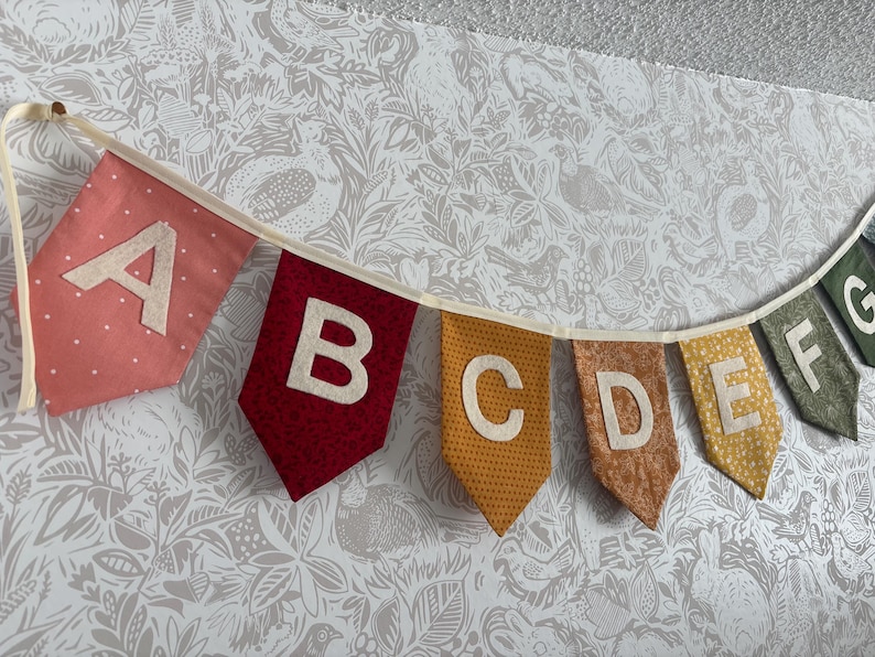 Alphabet Flag Banner: Homeschool Classroom Decor, School Room Garland ...