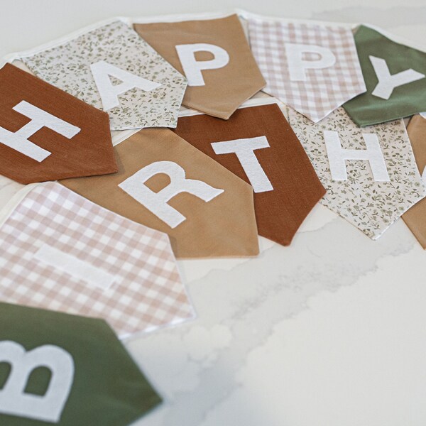 Happy Birthday Banner Fabric - Etsy