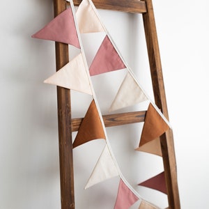 Cotton Bunting Banner, Boho Nursery Flag Banner, Kids Room Pennant Flag ...