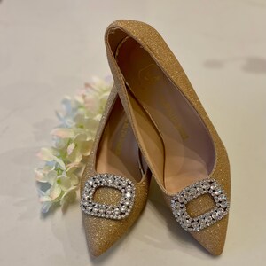 Chrissy Crystal Buckle Shoe Clips Silver Setting Wedding Bridal Shoe ...