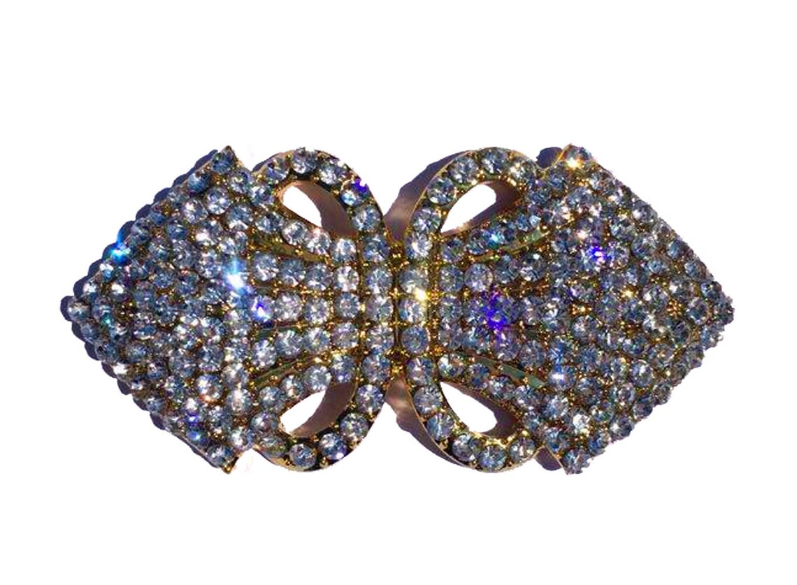 Classiclip Cardigan Clip Brooch Royale in Silvertone Crystal | Etsy