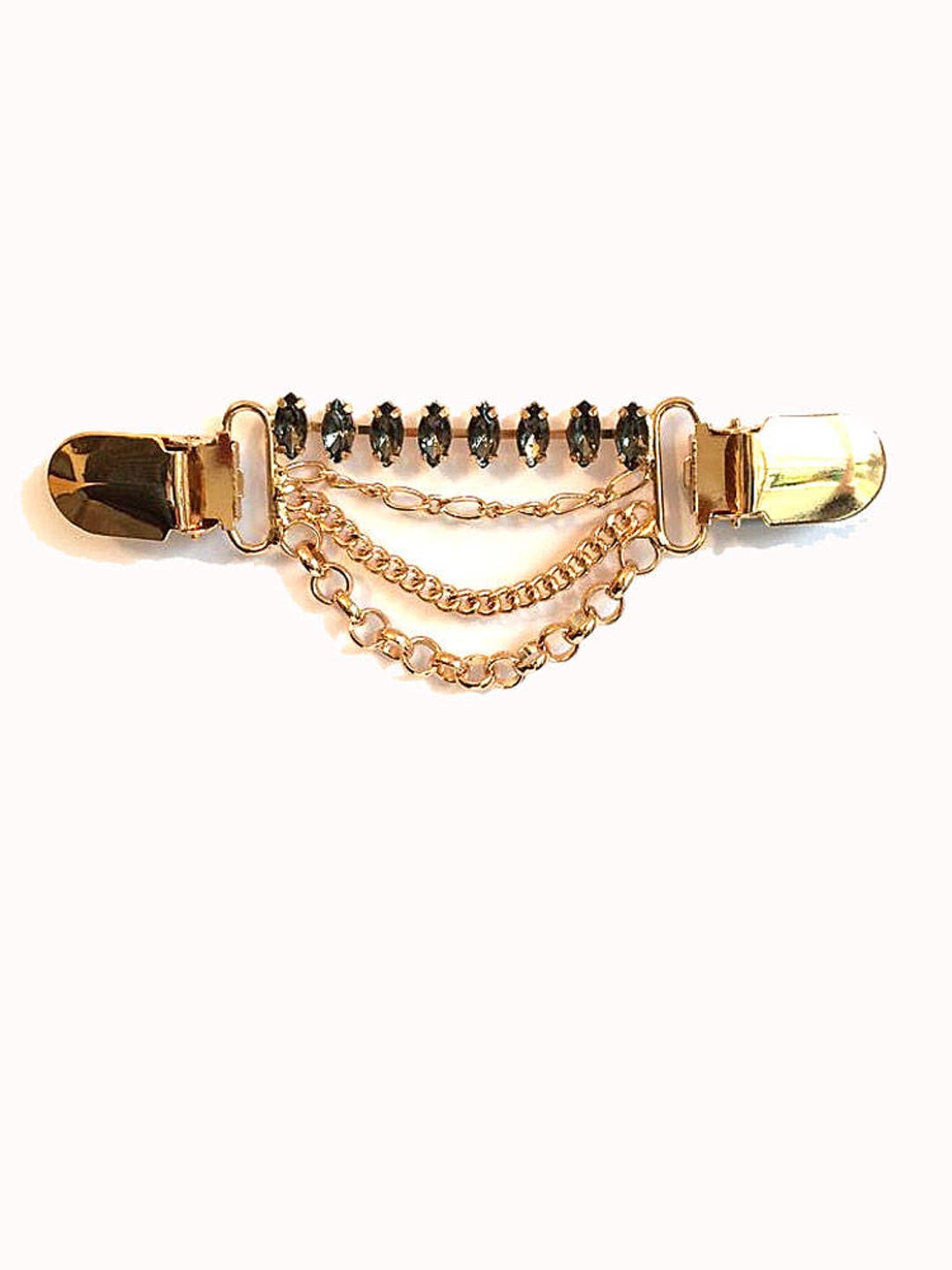 Classiclip Cardigan Clips Crystals and Chains in Gold or Silver - Etsy