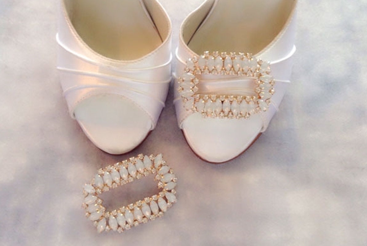 Sophia Pearl Shoe Clips Gold Setting Wedding Bridal Shoe Clips - Etsy