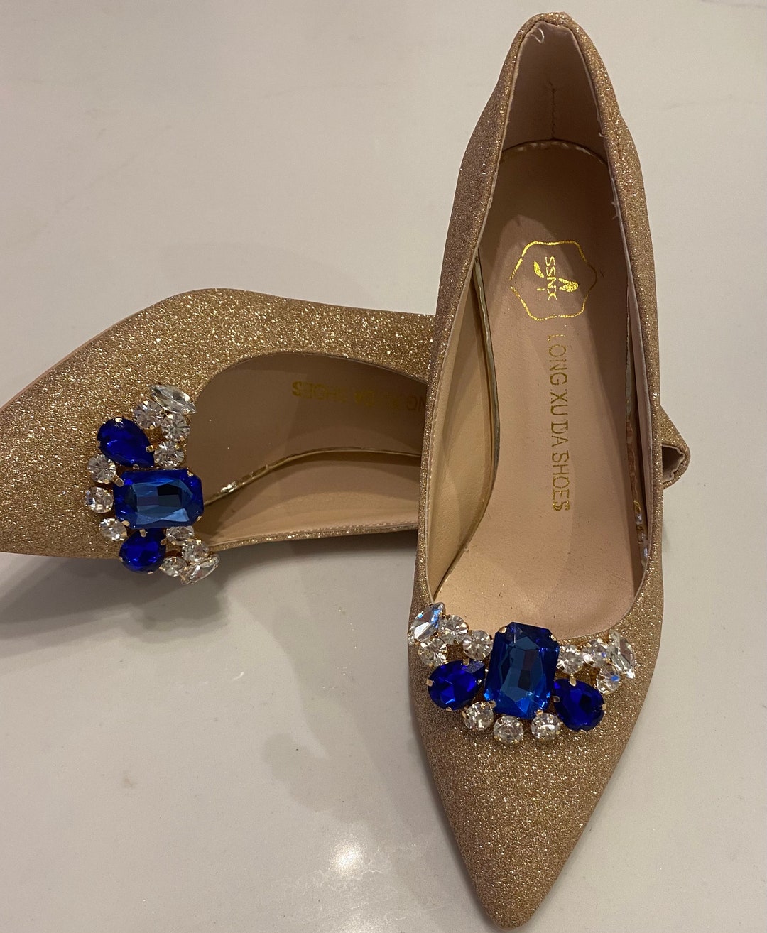 Rachel Blue Shoe Clips - Etsy