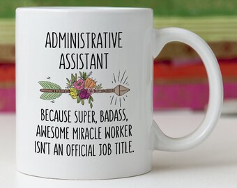 Funny Administrative Assistant Gift Idea Mug Not Magician - Etsy
