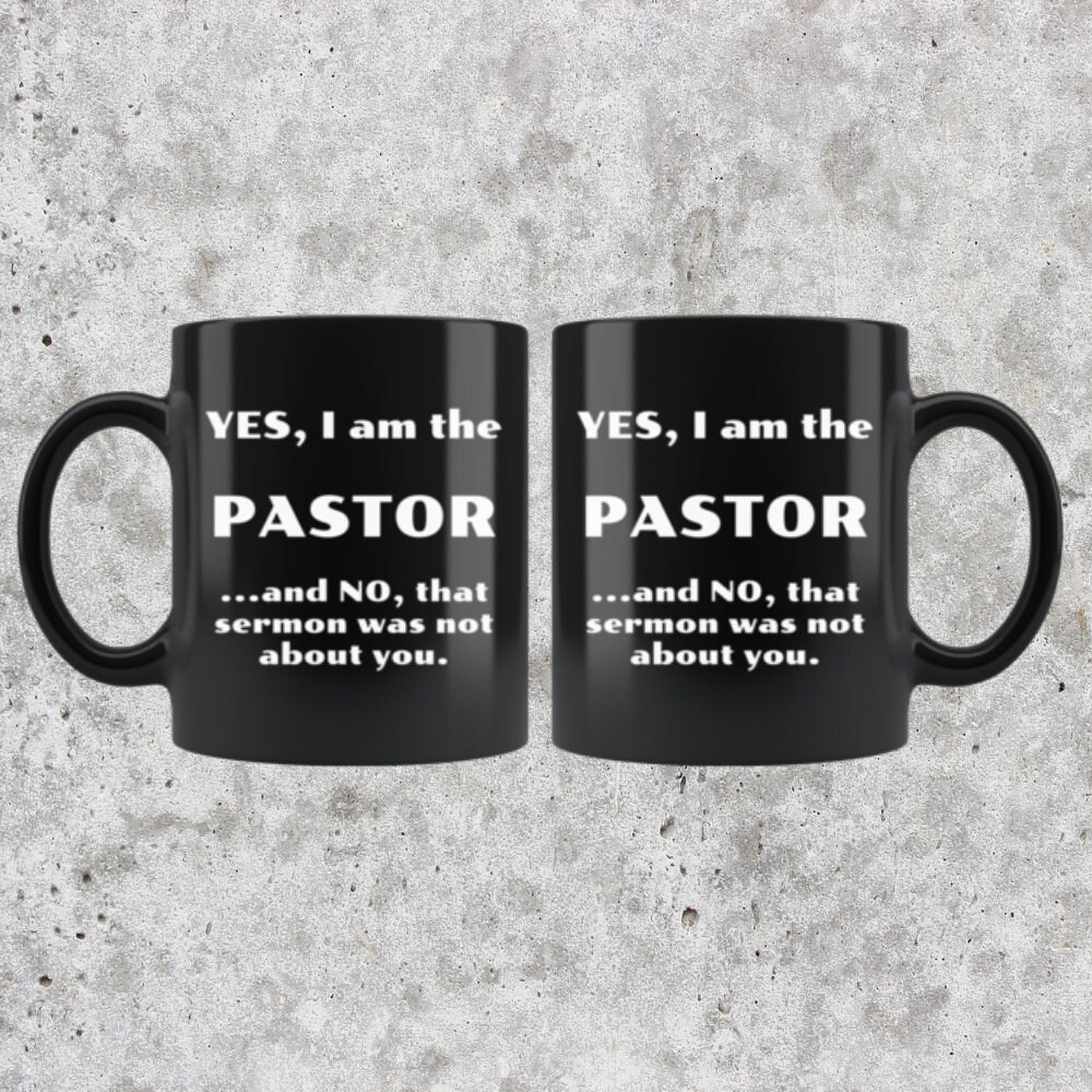 Funny Pastor Gift Idea Youth Pastor Black Mug Appreciation - Etsy