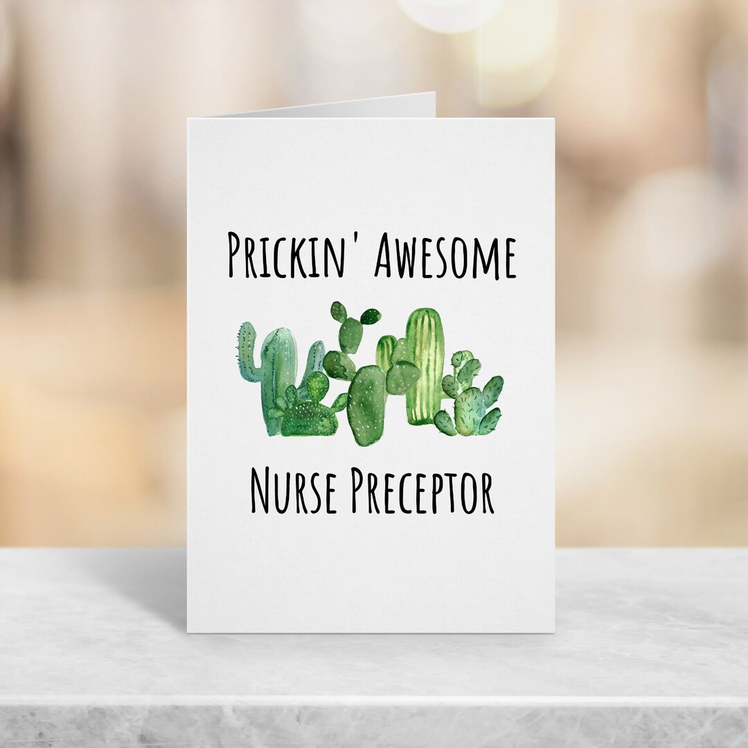 Nurse Preceptor Greeting Card Prickin' Awesome - Etsy