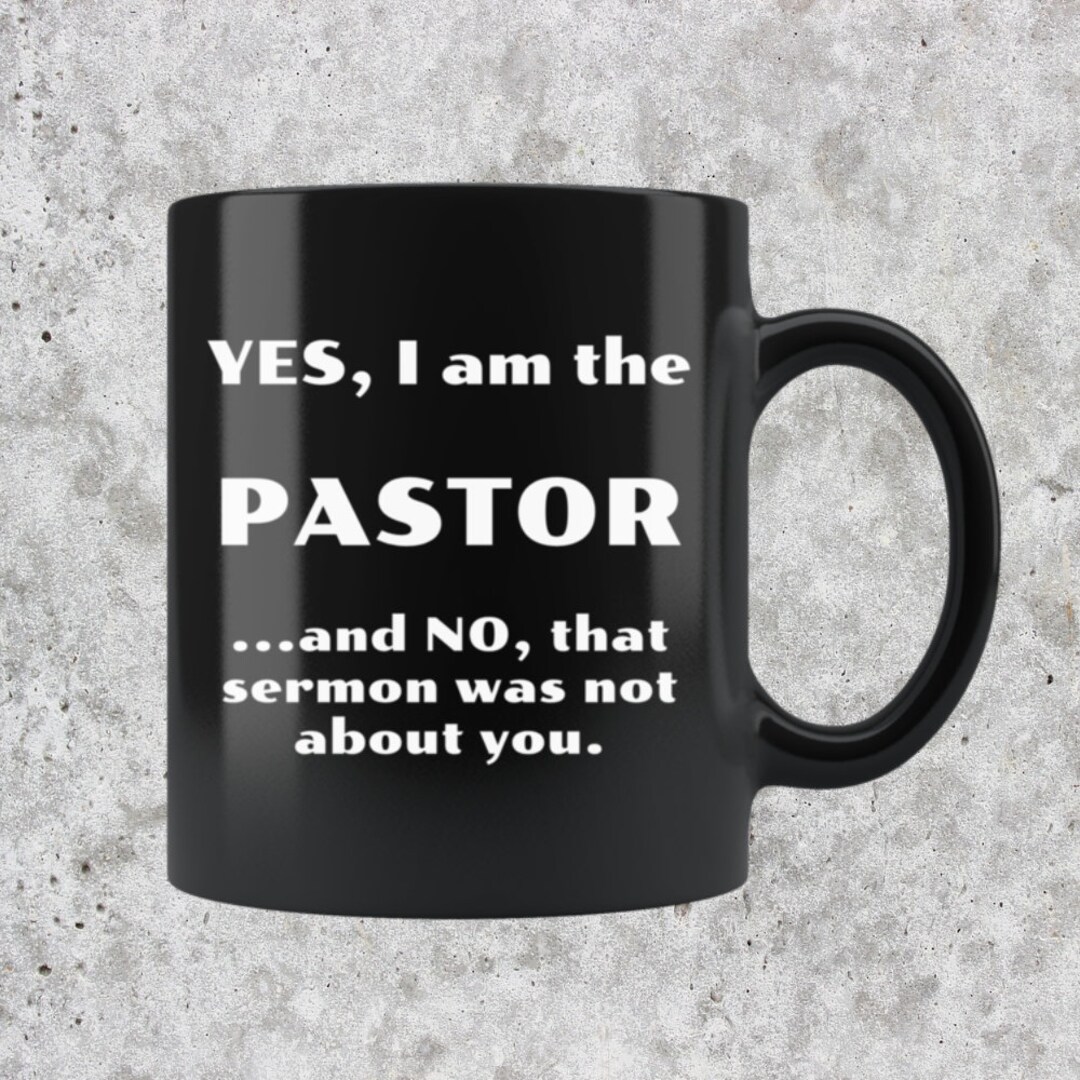Funny Pastor Gift Idea Youth Pastor Black Mug Appreciation Thank You ...
