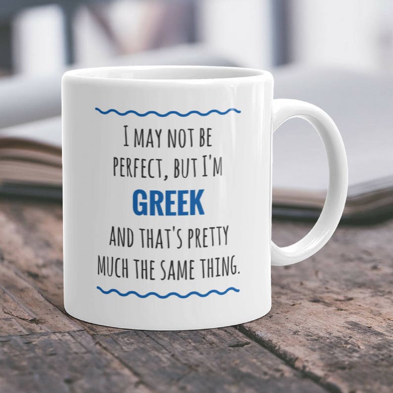Greek Mug Greek Lover Gift Greek Scene Grecian Mug Greek Cup - Etsy
