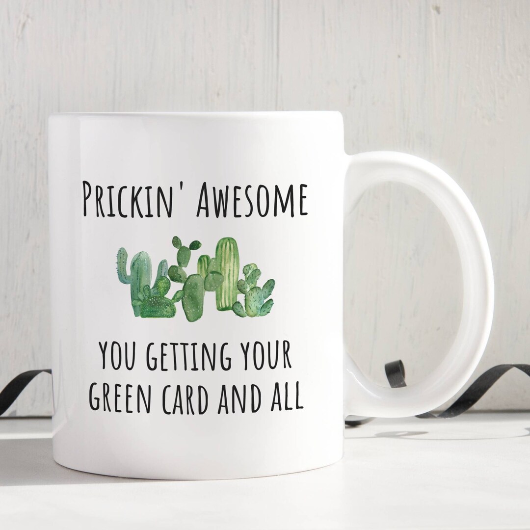Green Card US American Resident Immigrant Gift Mug - Etsy