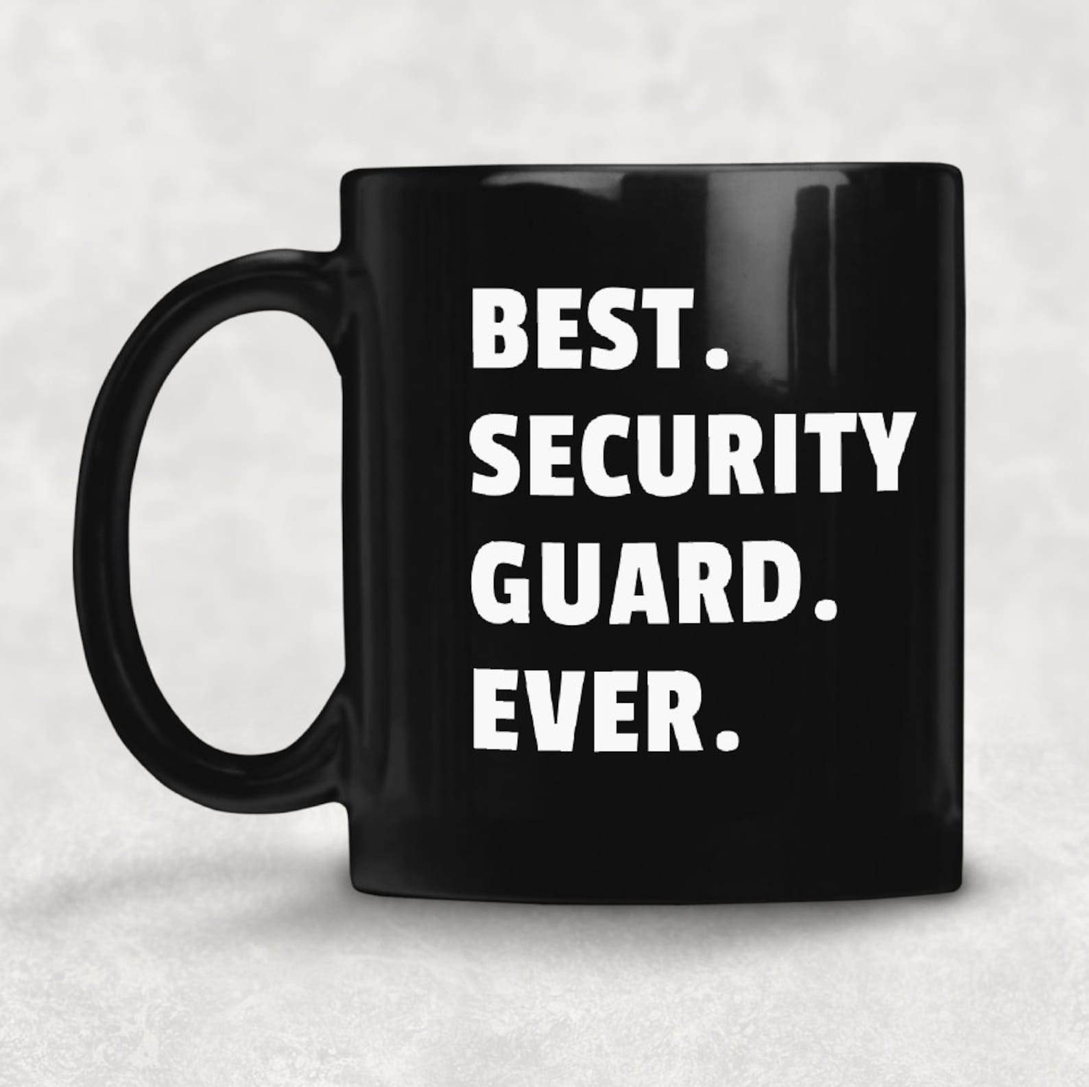 Funny Security Guard Officer Gift Idea Black Mug Thank You | Etsy