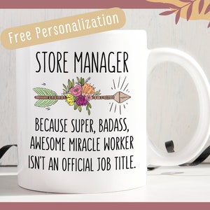 Funny Store Manager Gift Idea Mug Best Ever Super Awesome - Etsy