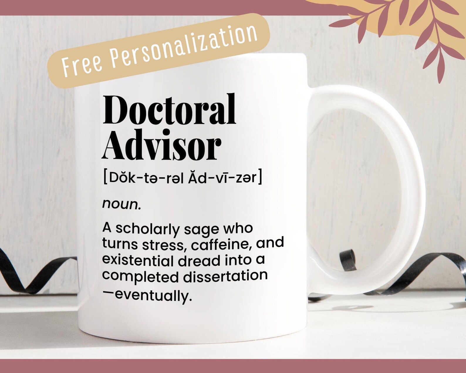 Doctoral Advisor Definition Coffee Mug - Academic Mentor Gift - Etsy