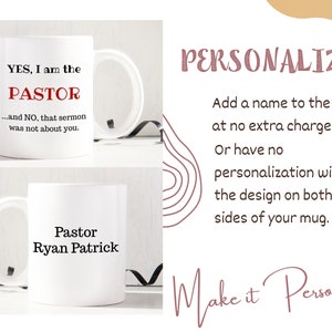 Funny Pastor Gift Idea Mug Appreciation Thank You Coffee Cup - Etsy