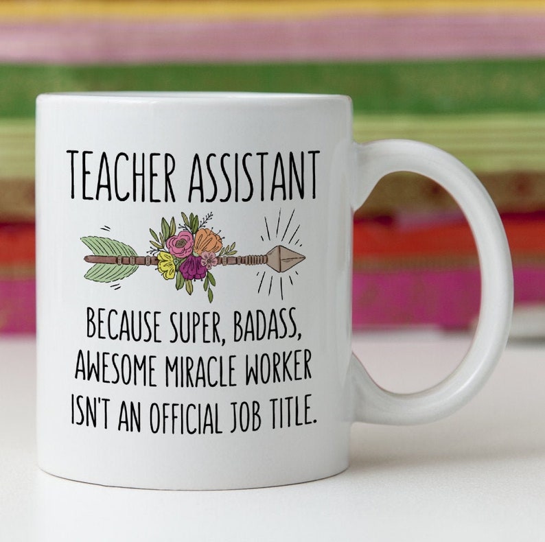 Funny Teacher Assistant Education Aide Gift Idea Mug Super - Etsy