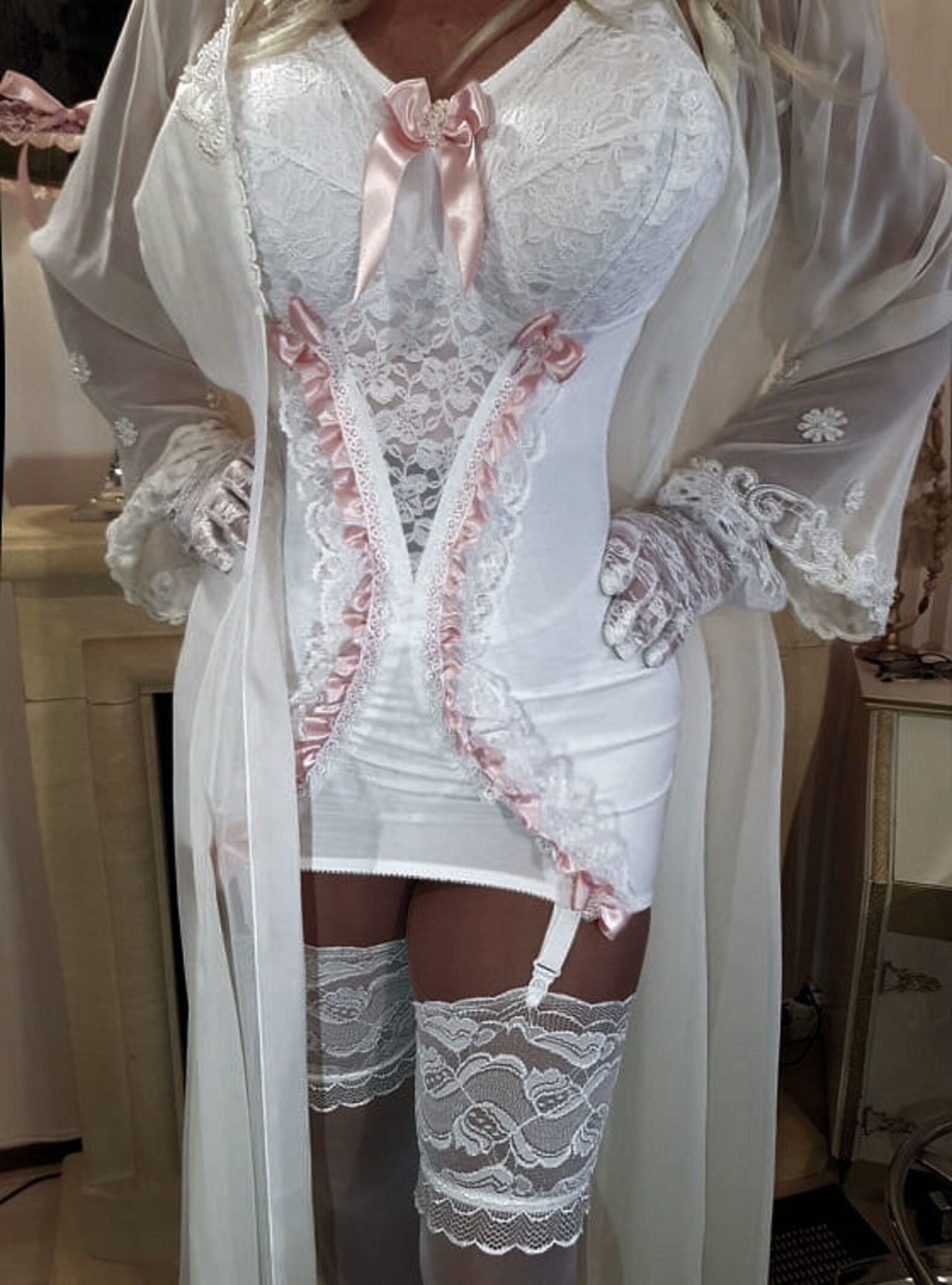 All in one Open Bottom Corselette Uk size...42 D Eur size... | Etsy