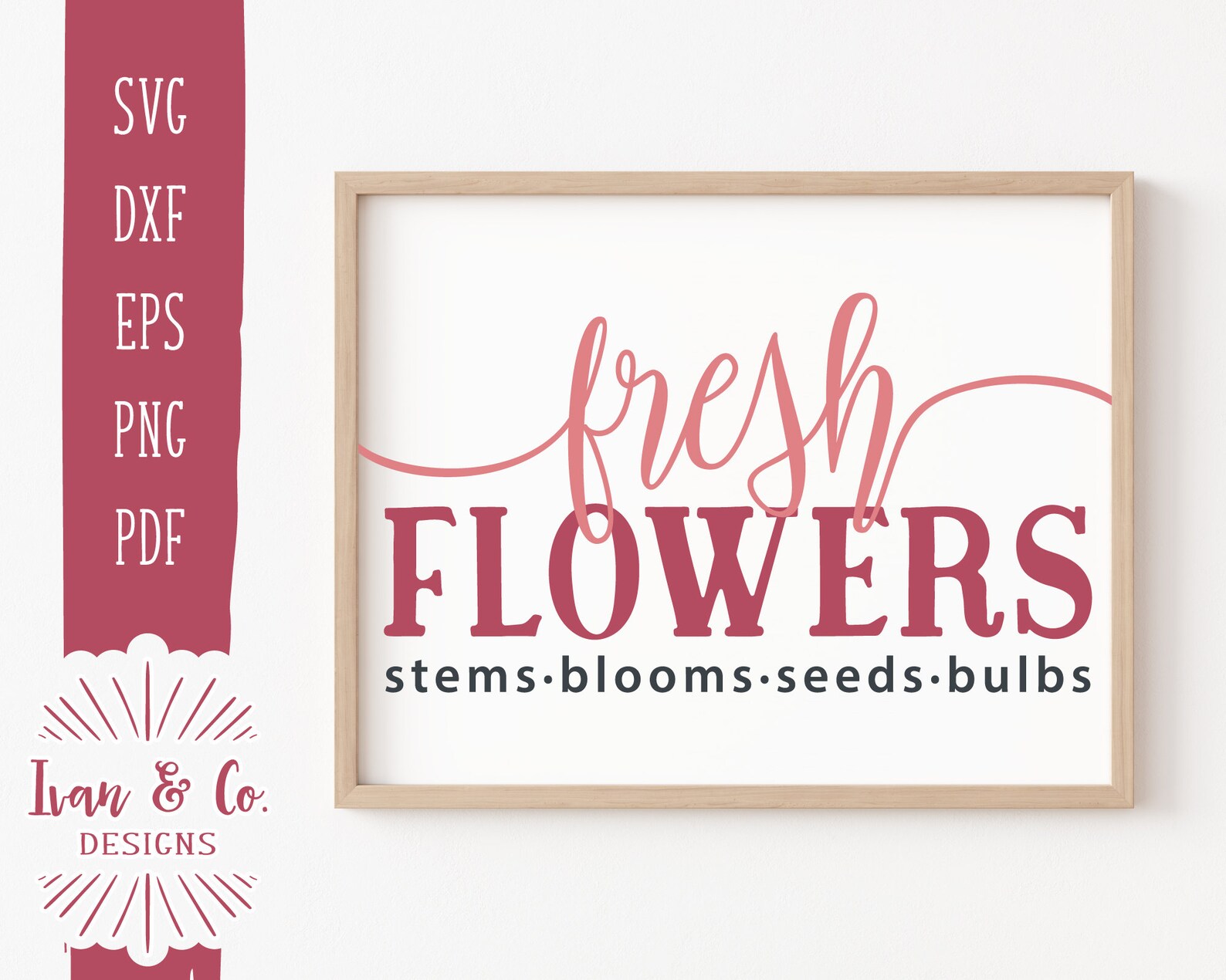 Fresh Flowers SVG Files Spring Svg Farmhouse Svg Market - Etsy