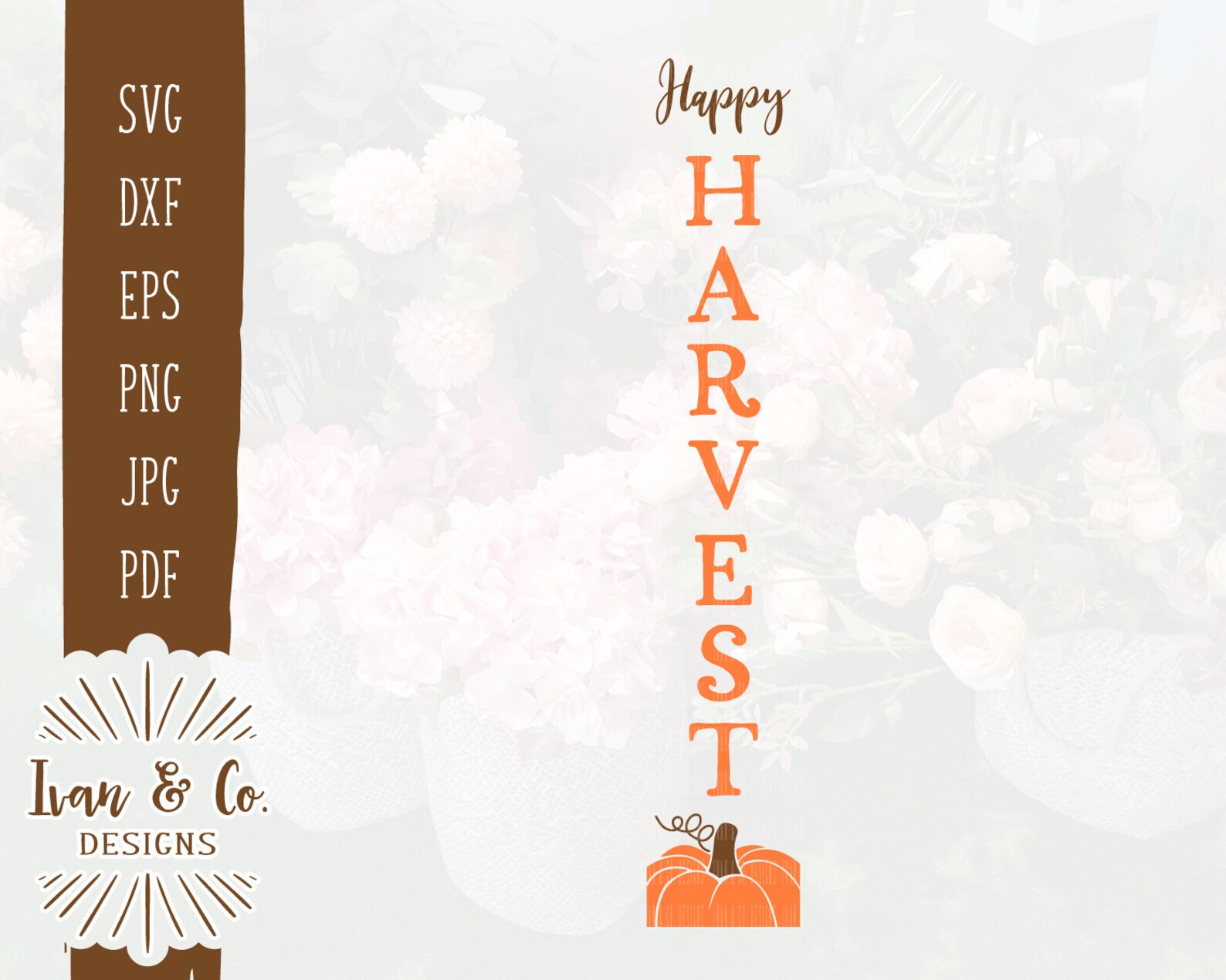 SVG Files Happy Harvest Svg Fall Svg Autumn Svg Front - Etsy