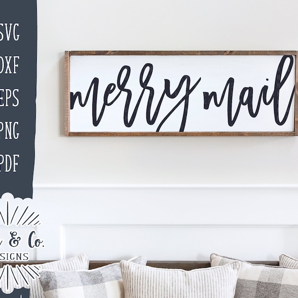 Merry Mail Svg - Etsy