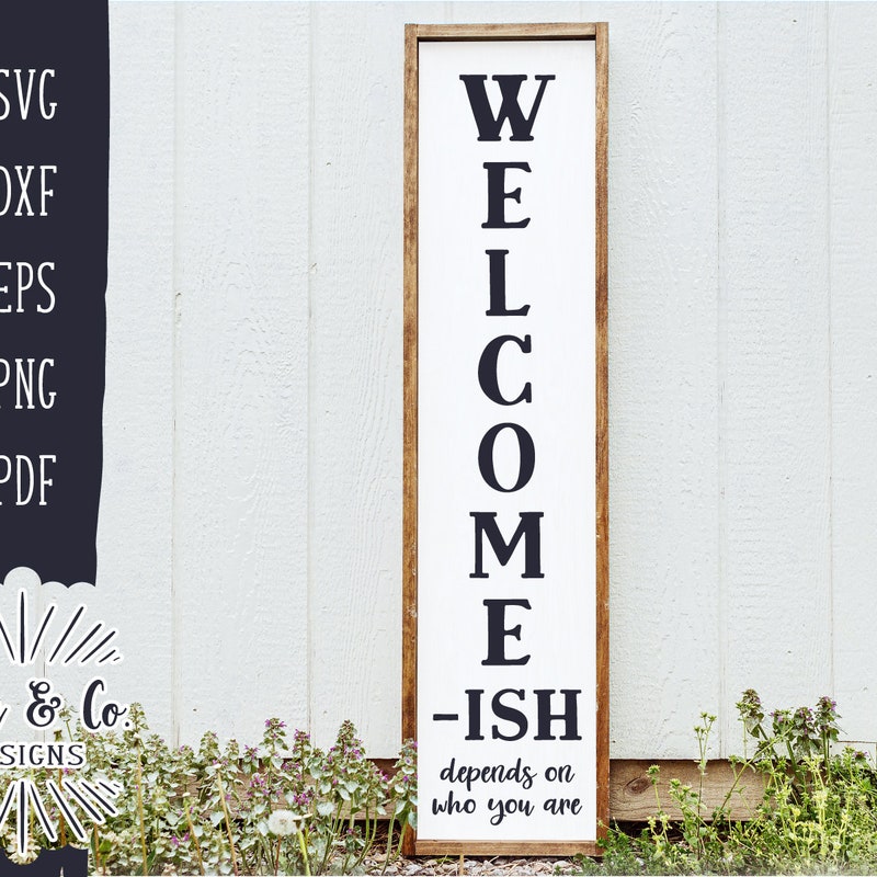 Vertical Welcome Svg - Etsy