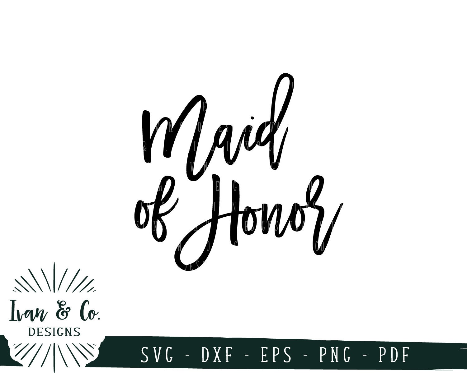 SVG Files Maid of Honor Svg Wedding Svg Bridal Party | Etsy