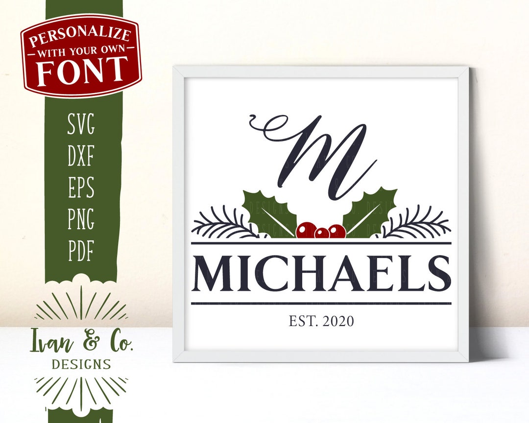 SVG Files, Christmas Last Name Svg, Family Name Sign, Christmas ...