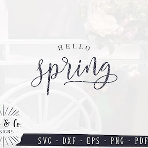 SVG Files, Hello Spring Svg, Farmhouse Svg, Family Svg, Spring Sign ...