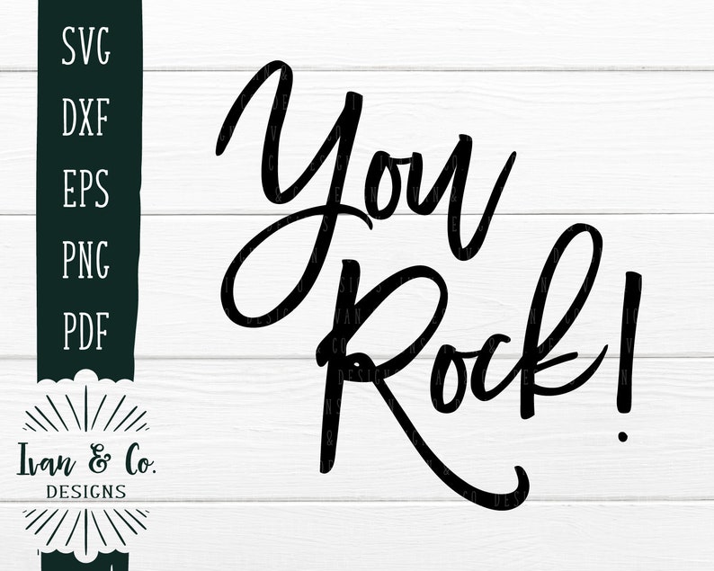 You Rock SVG Files Cliparts Vector Outline Cricut - Etsy
