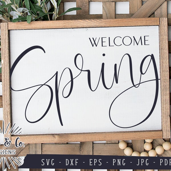 Spring Welcome Sign Svg - Etsy