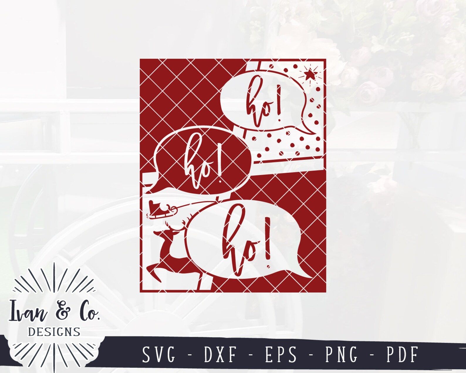 SVG Files Ho Ho Ho Svg Christmas Svg Reindeer and Sleigh - Etsy