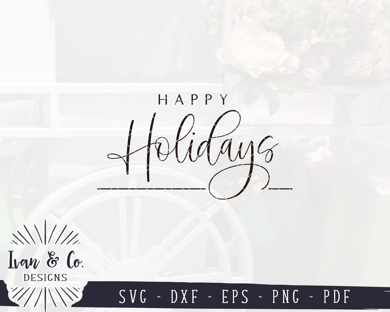 SVG Files Happy Holidays Svg Last Name Svg Family Name Svg | Etsy