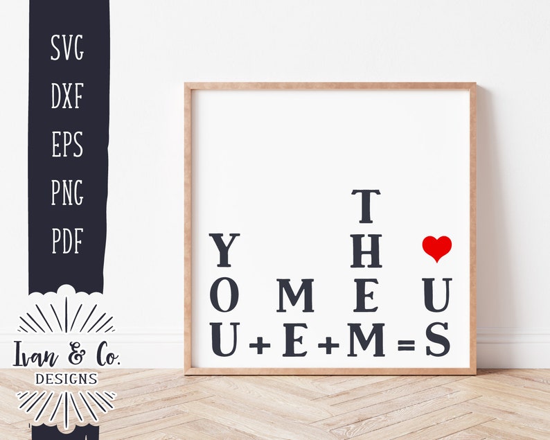 SVG Files You Plus Me Plus Them Us Svg Valentine's Day - Etsy