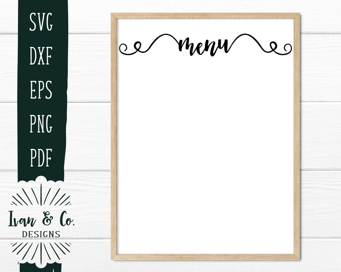 SVG Files Menu Svg Wedding Menu Svg Menu Sign Svg Vector | Etsy