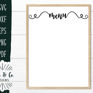 SVG Files, Menu Svg, Wedding Menu Svg, Menu Sign Svg, Vector Outline ...