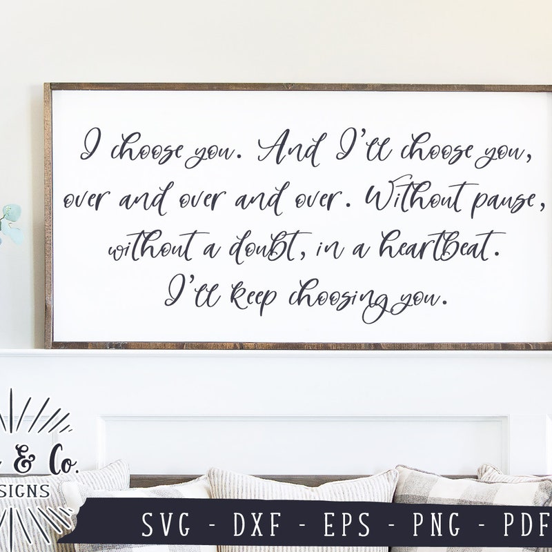 I Choose You Sign - Etsy