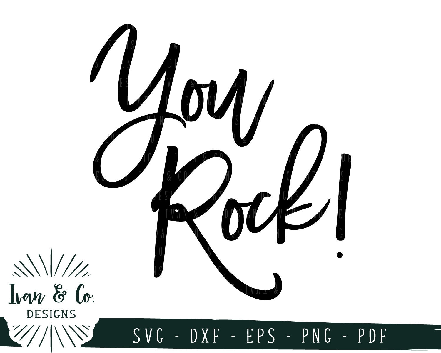 You Rock, SVG Files, Cliparts, Vector Outline, Cricut, Silhouette, Cut ...