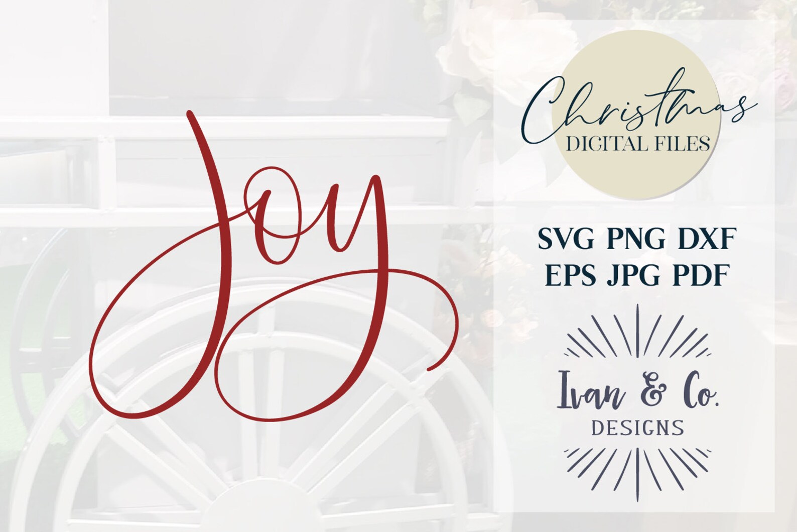 Joy Svg Files, Christmas Svg, Holidays Svg, Farmhouse Christmas Svg ...