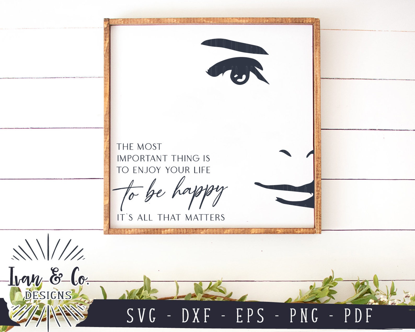 SVG Files the Most Important Thing is to Enjoy Your Life to | Etsy