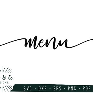 SVG Files, Menu Svg, Wedding Svg, Menu Sign Svg, Cliparts, Vector ...
