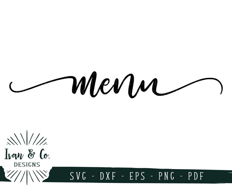 SVG Files Menu Svg Wedding Svg Menu Sign Svg Cliparts | Etsy