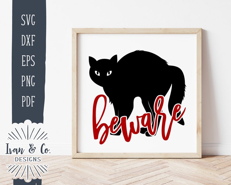 SVG Files Beware Svg Beware of the Cat Svg Halloween Svg - Etsy