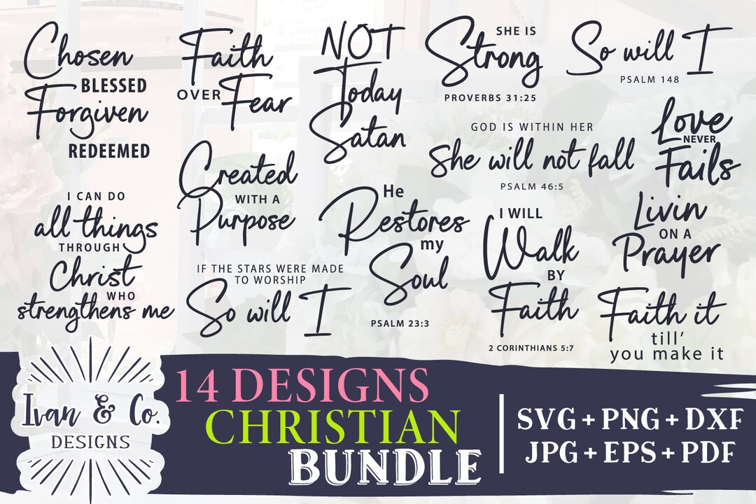 Christian Bundle SVG, Scripture Bundle, Bible Verse Bundle, Christian ...