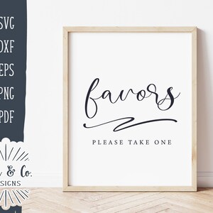 SVG Files, Favors Please Take One Svg, Wedding Sign Svg, Wedding Svg ...